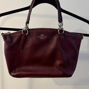 Coach | Bags | Coach Dark Red Leather Shoulder Bag | Poshmark